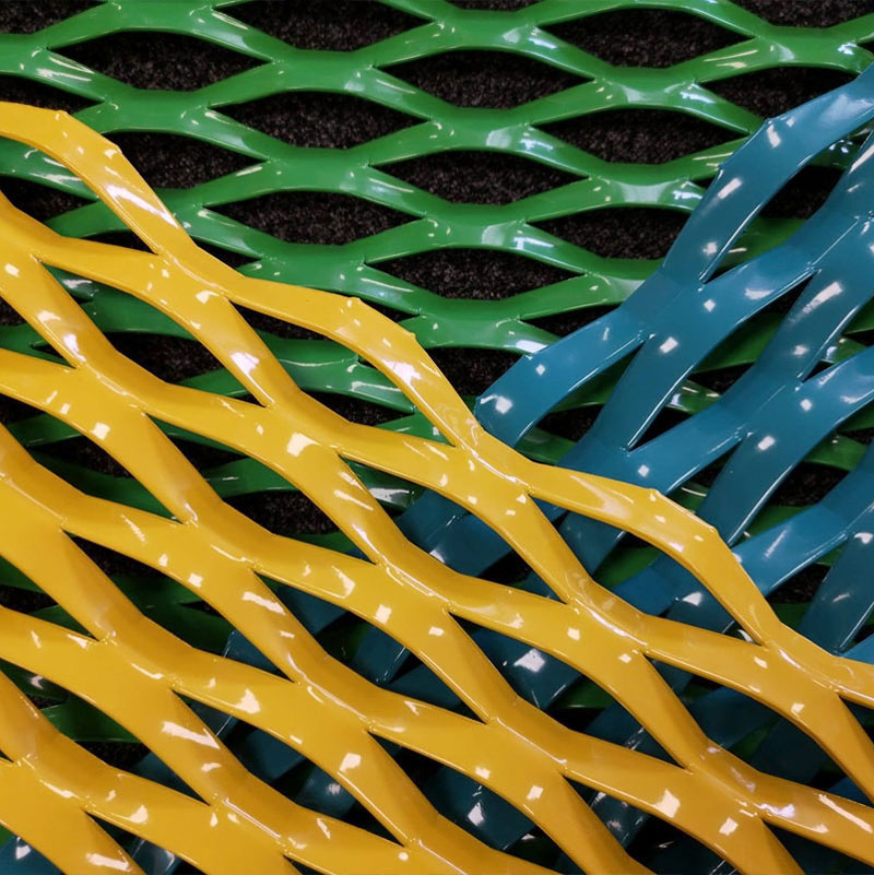 Architectural Expanded Metal Mesh Comes in Various Colors & Patterns