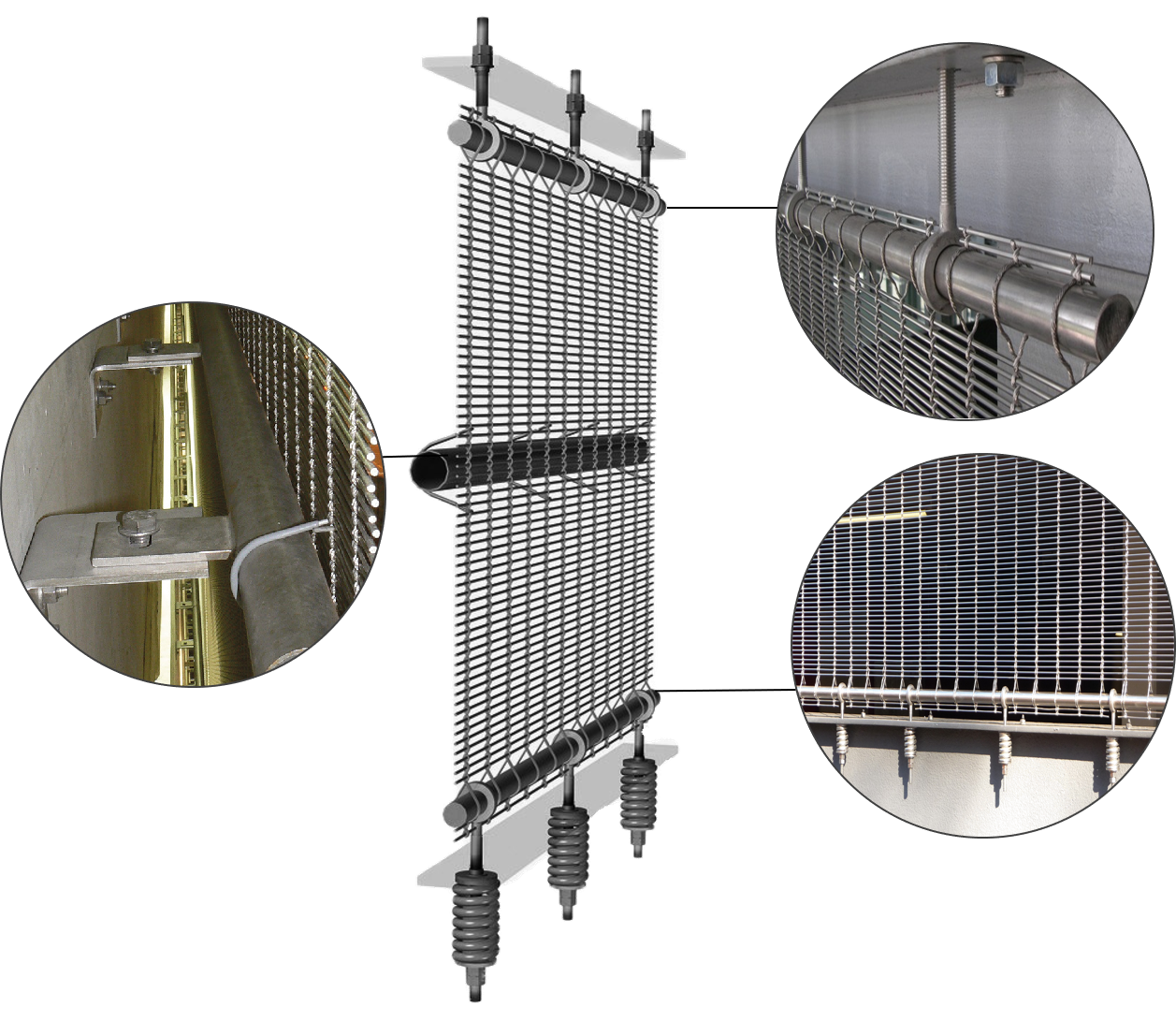 Common Fixing Devices for Architectural Mesh