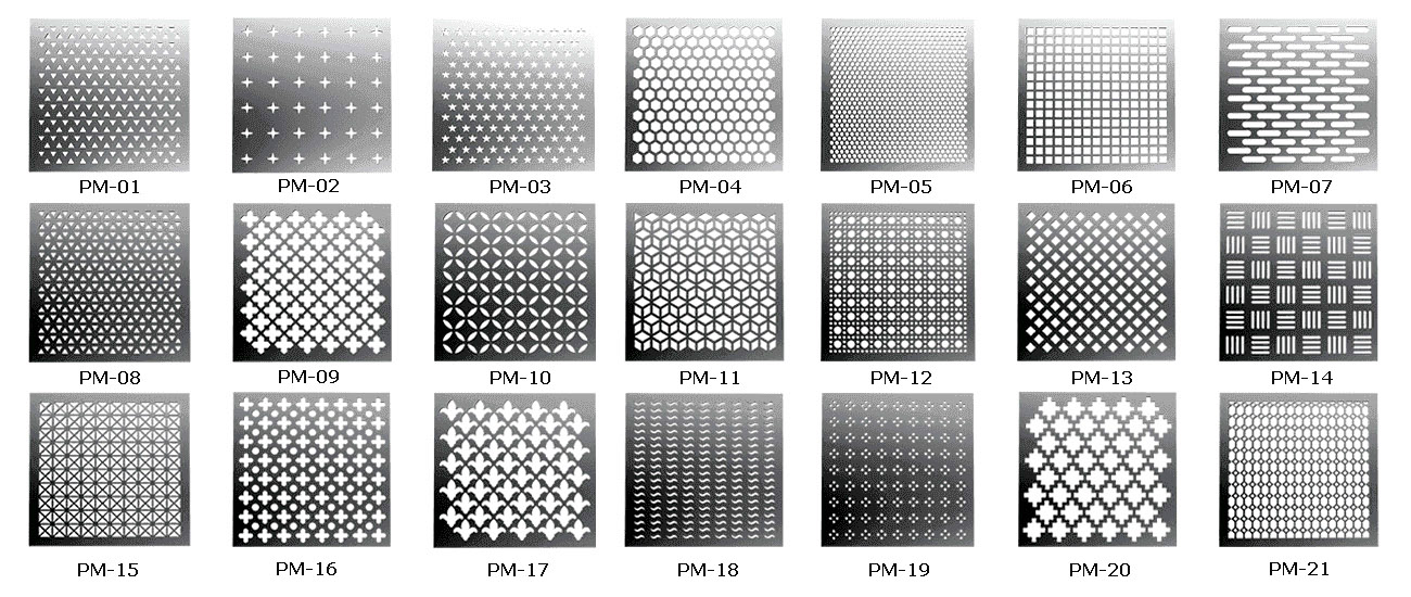 Architectural Perforated Metal Comes in Various Patterns & Sizes